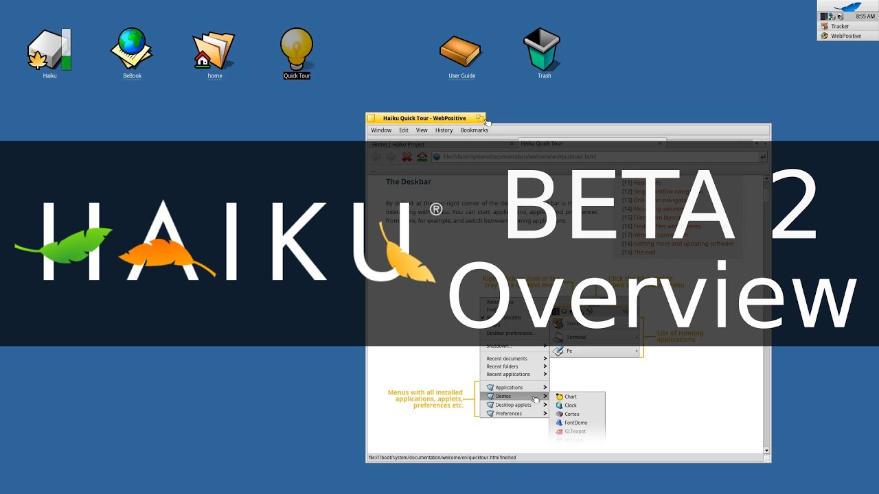 Haiku Beta 2 - Overview - YouTube