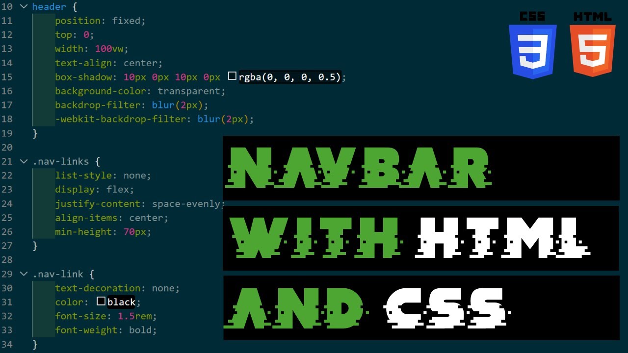 Create A Responsive Navbar With Only Html And Css Learn Web Development Youtube 6124