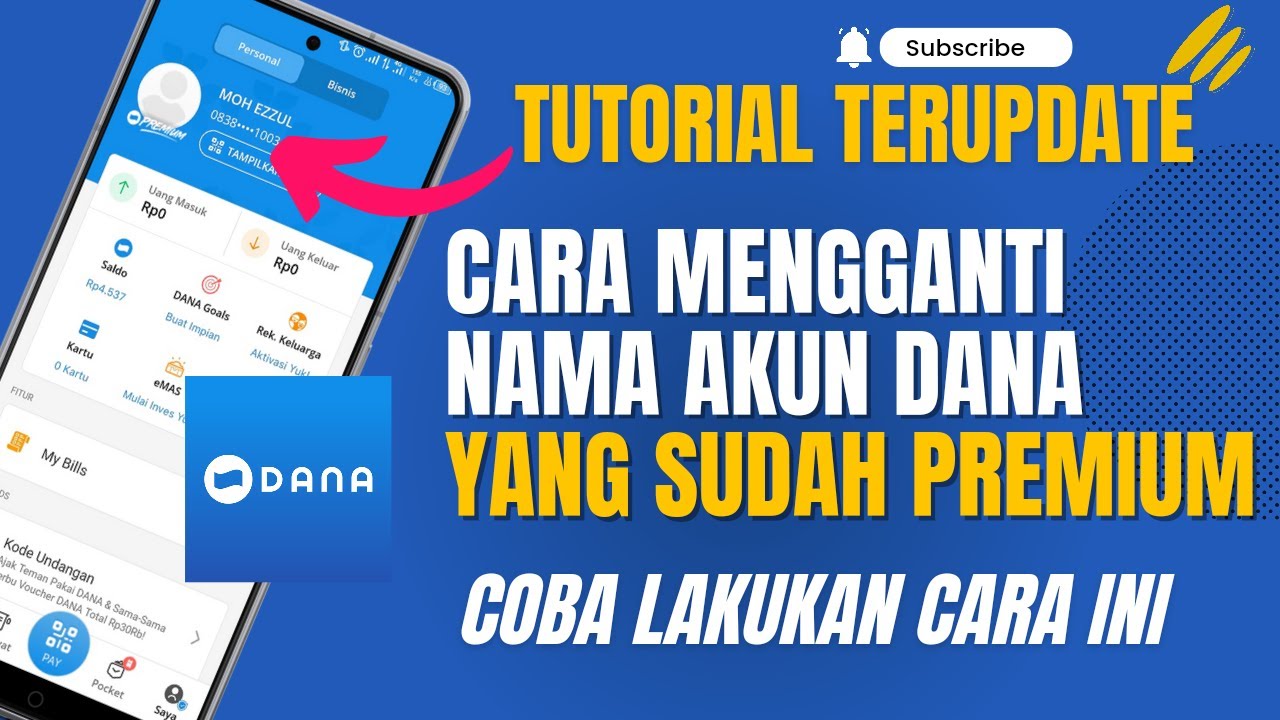 Cara Mengganti Nama Akun Dana yang Sudah Premium 2023 - YouTube