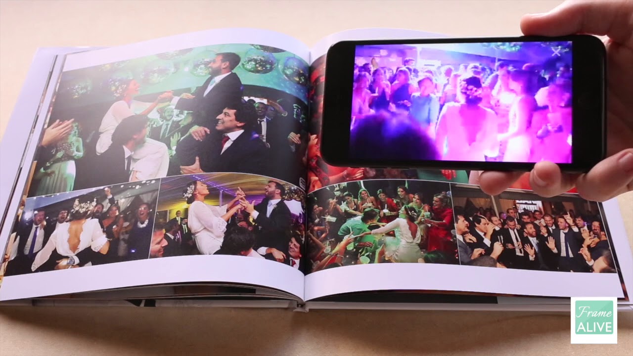 Wedding book with FrameALIVE App Frame ALIVE Bodas Aumentada - YouTube