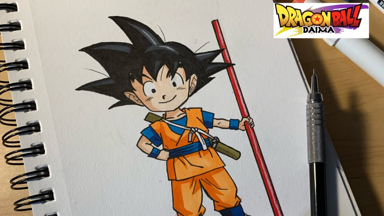 DRAWING GOKU! | Dragon ball DAIMA - YouTube
