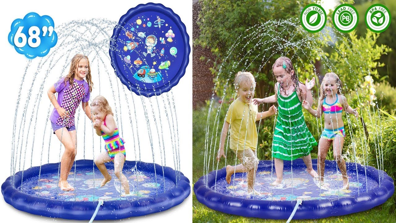 Desuccus Sprinkler for Kids, 3 in 1 Splash Pad Wading Pool Sprinkler ...