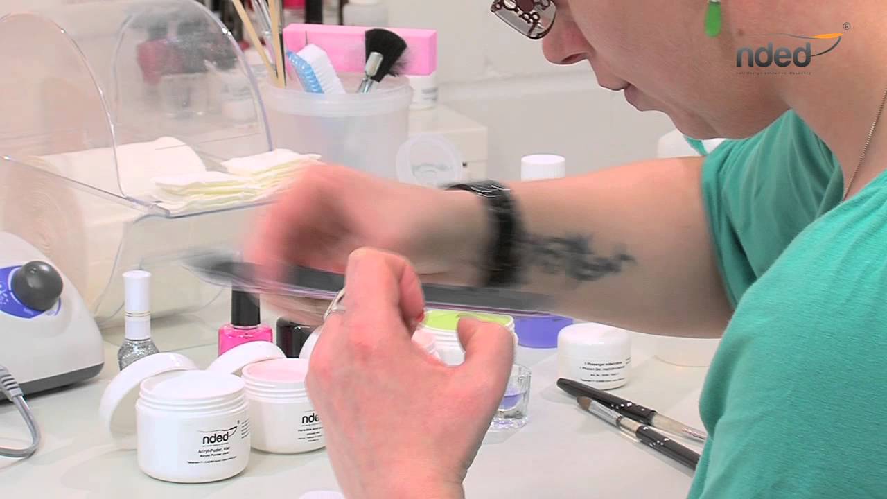 Self-made Acrylic Nails - Shaping of Nails with Acryl | nded.com - YouTube