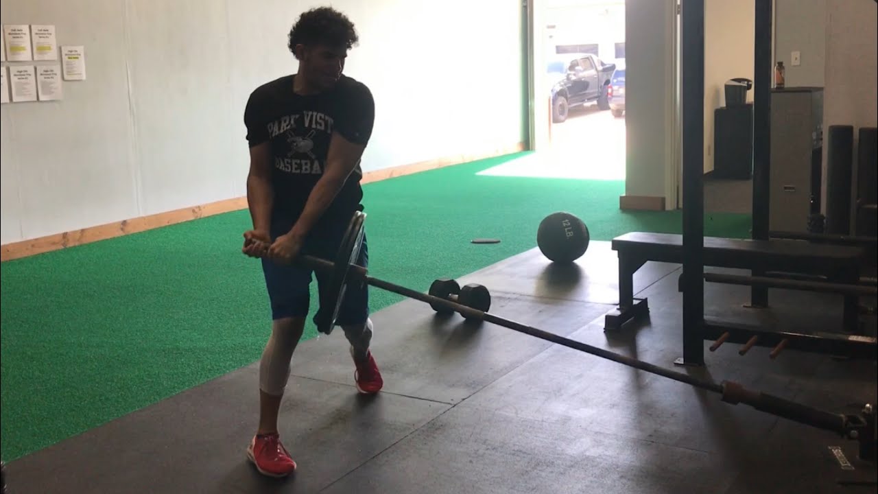 Standing Landmine Dynamic Rotations - YouTube