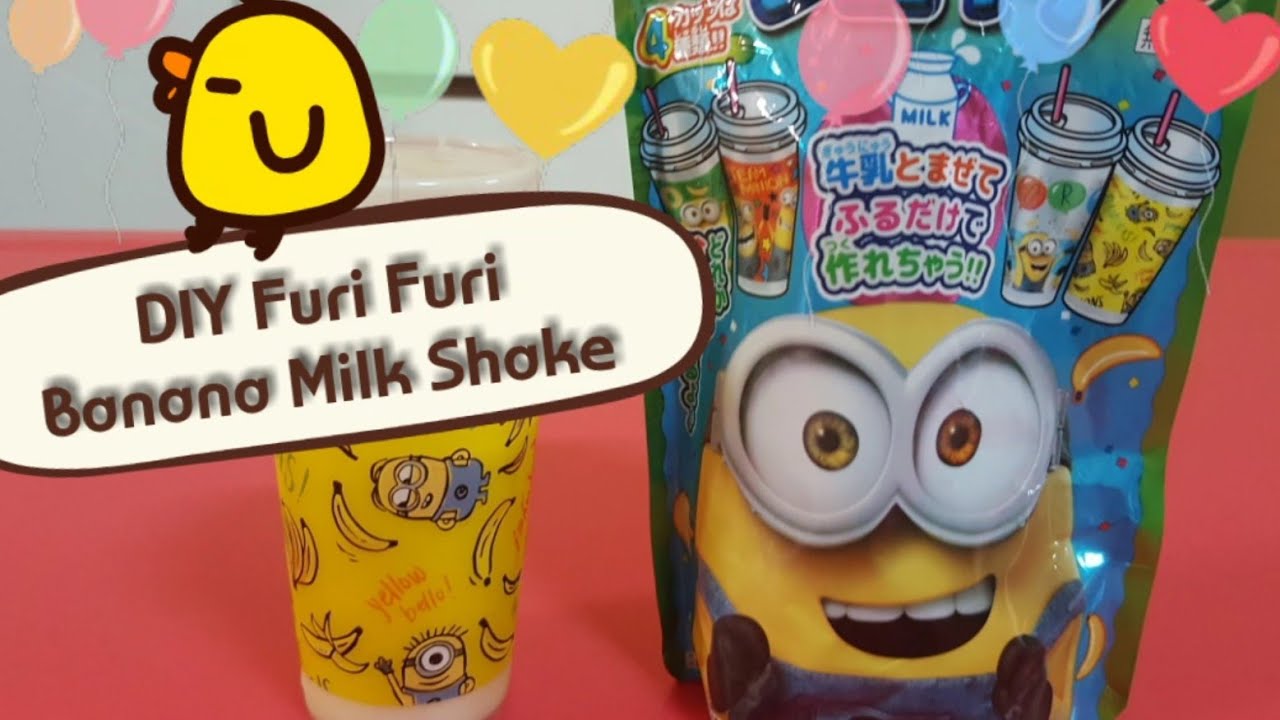 Minions Banana Milk Shake Japanese Furi Furi Shake DIY - YouTube