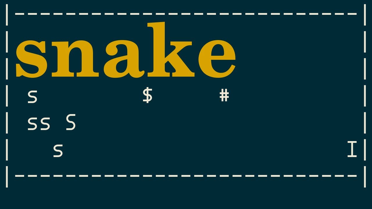 snake, money-eating and chasing game, from BSD Games - YouTube