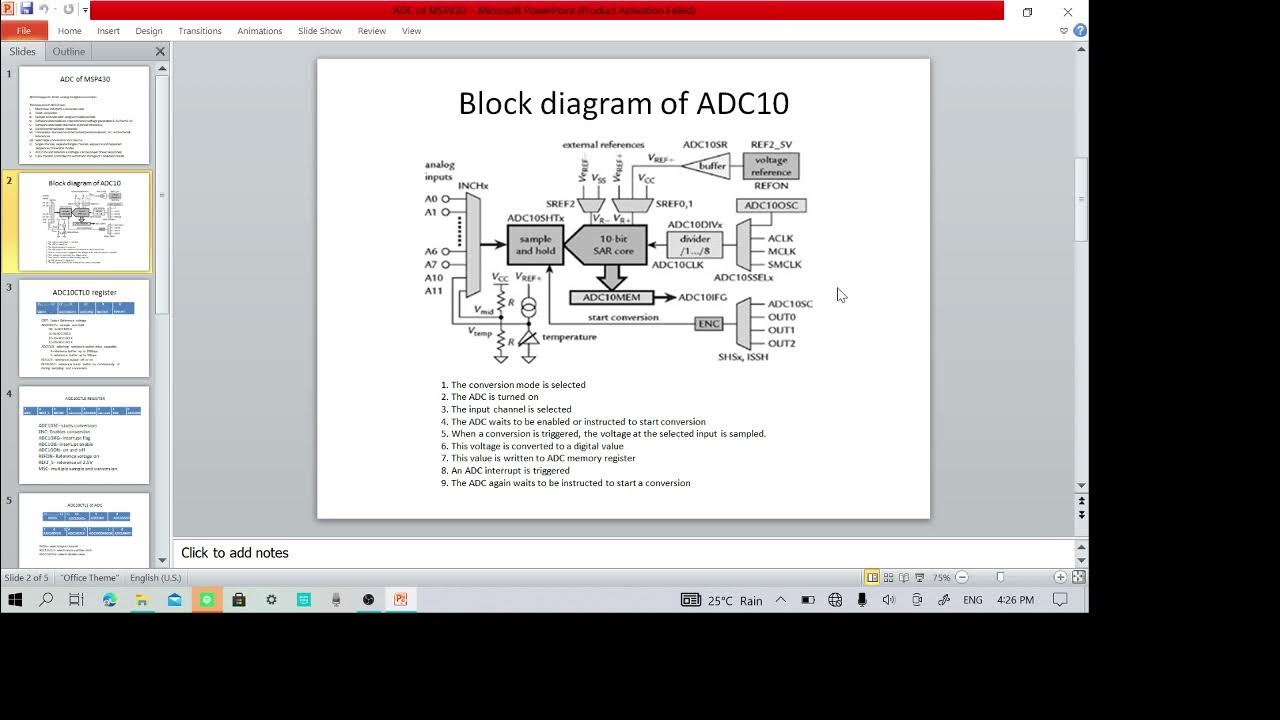 ADC10 of MSP430 - YouTube