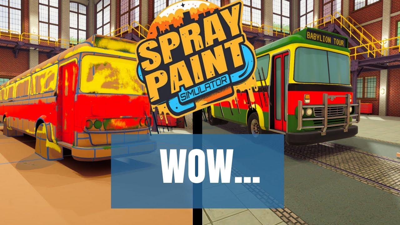 Watch This Bus Get a Crazy Makeover! / Spray Paint Simulator - YouTube