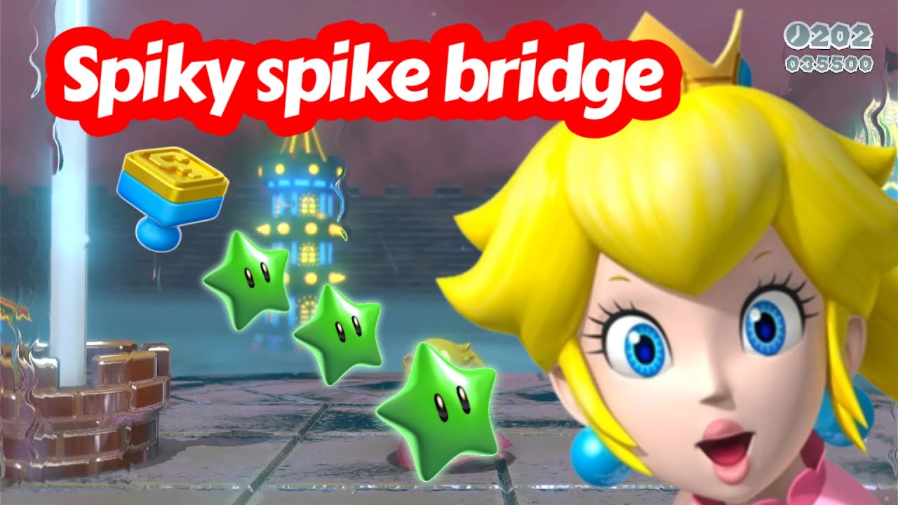 Super Mario 3D world: Spiky spike bridge, world Bowser-1 - YouTube