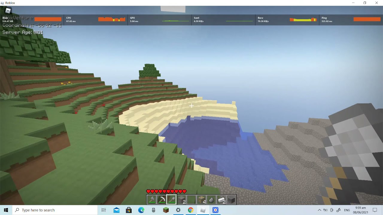 Roblox Blox Venture Beta a minecraft 1.0 like game - YouTube