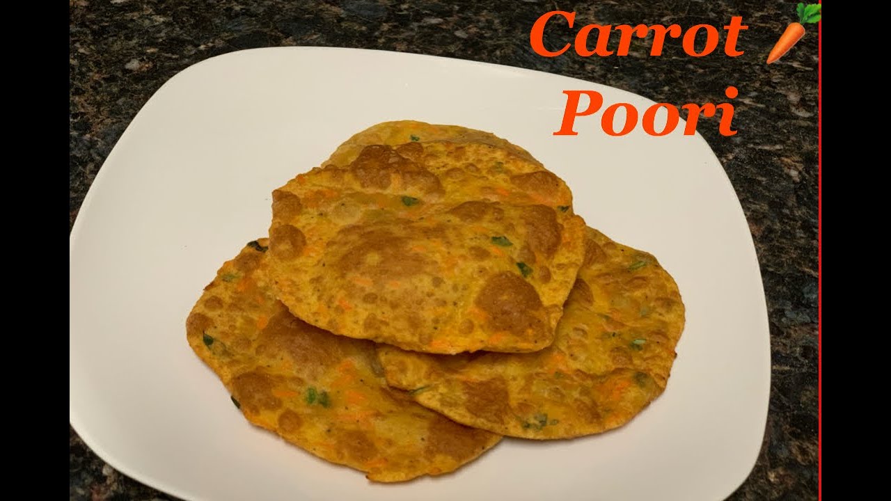 Carrot Poori/simple breakfast for kids/healthy Poori - YouTube