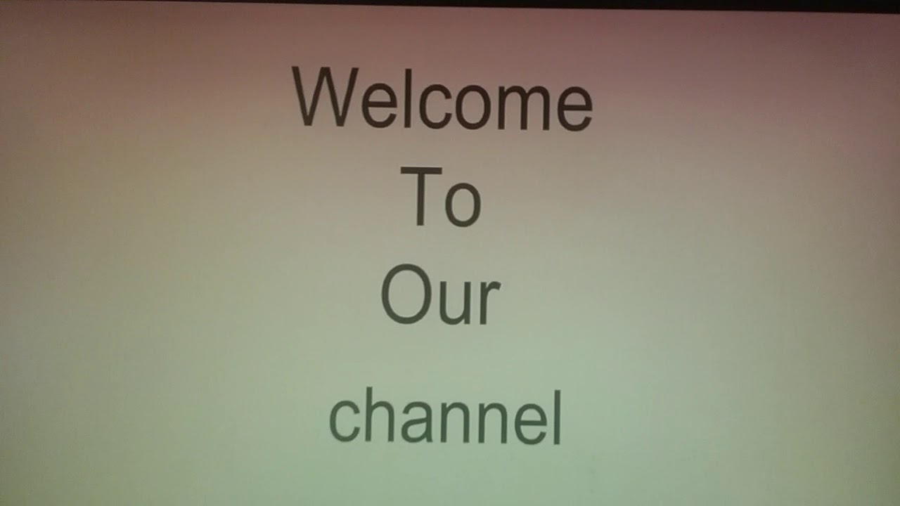 Welcome to our channel - YouTube