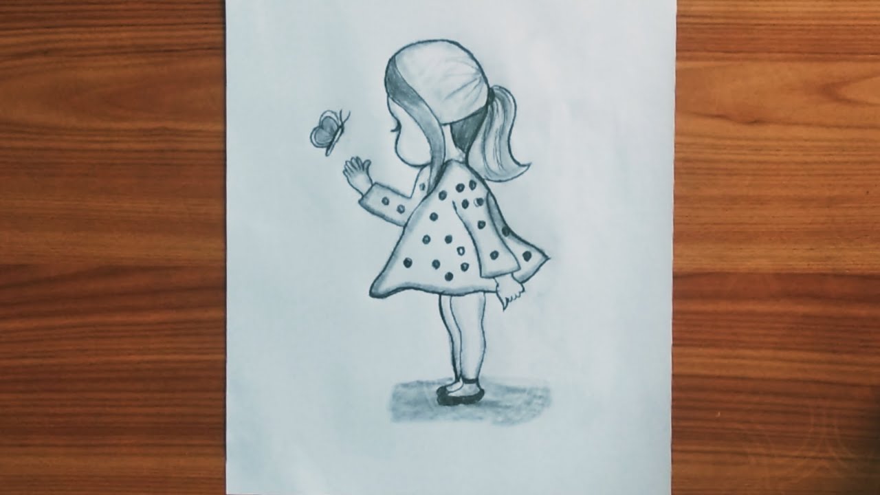 how to draw a baby girl picture easy steps by step drawing ideas #baby ...