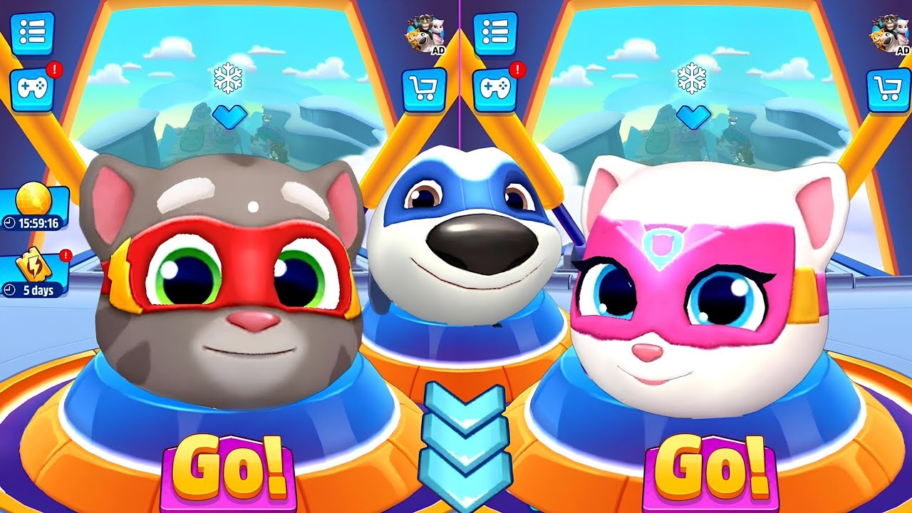 Talking Tom Hero Dash - Tom vs Ben vs Angela Android iOS Gamepad ...