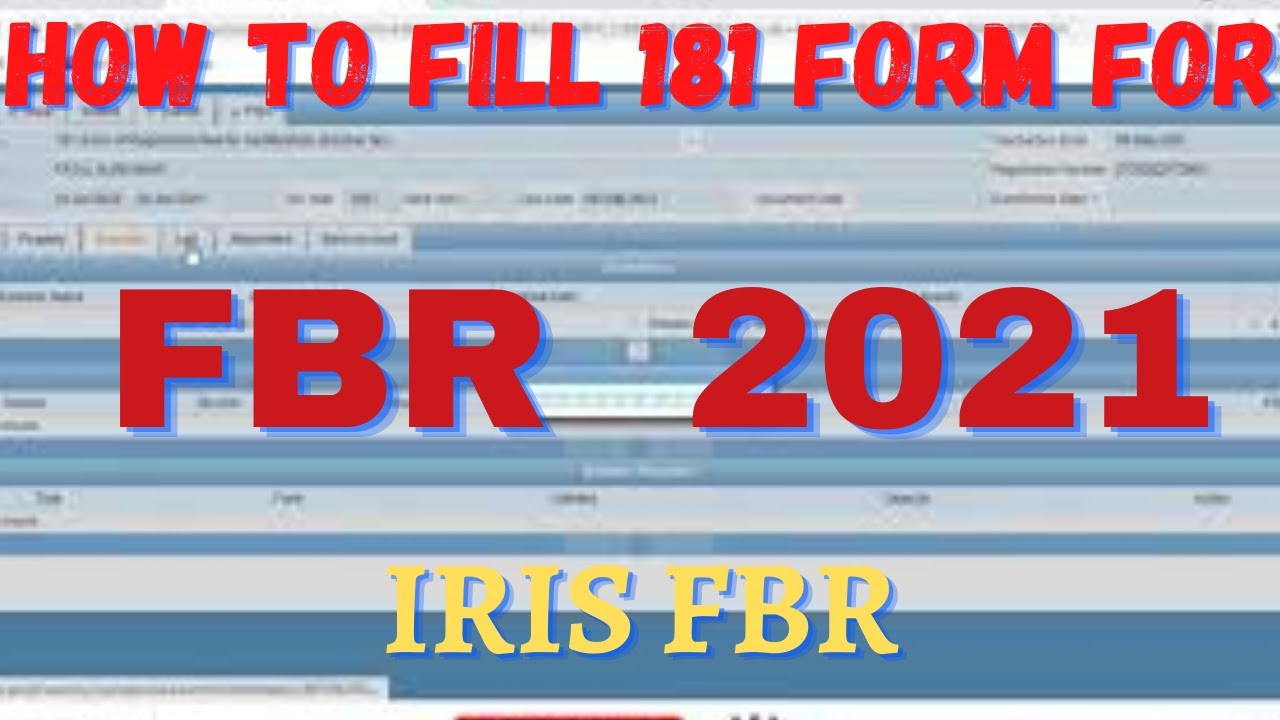 Fill 181 form fbr for filler || important form || FBR 2021 || Saadi tv ...