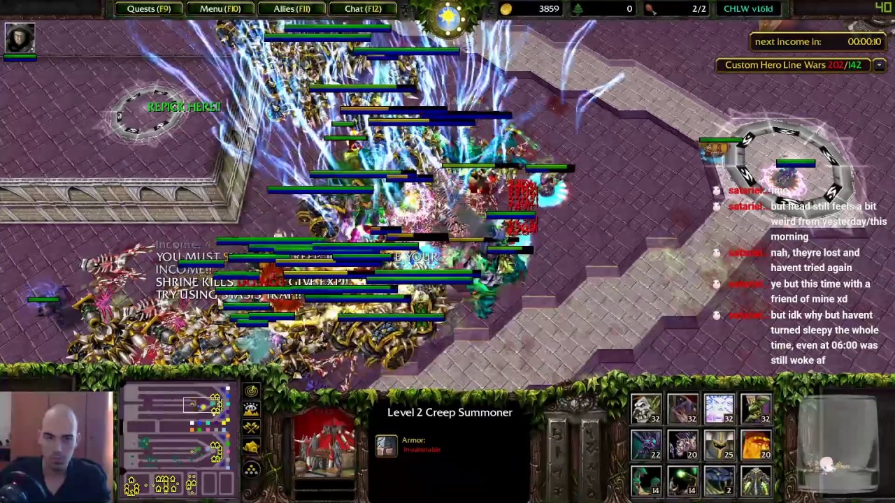 Warcraft 3 | Custom Hero Line Wars 1.61d | Draw Game? - YouTube