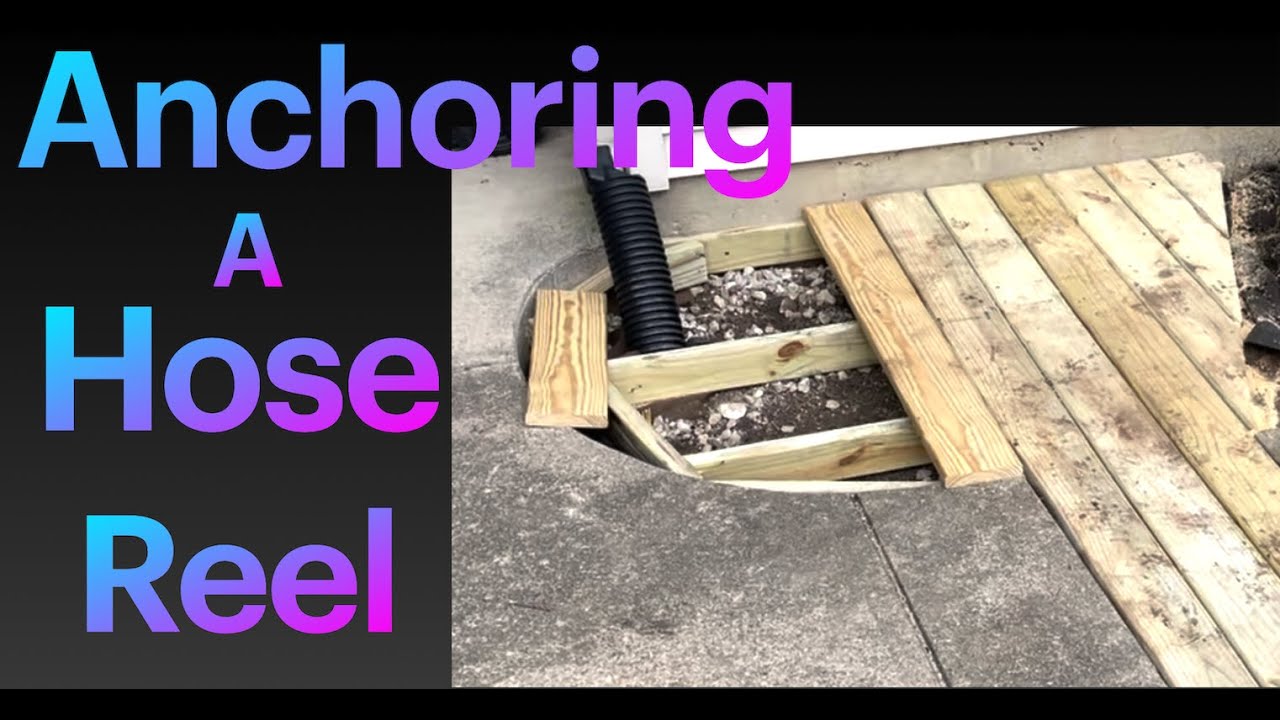 Creating a platform to hold the hose reel down and keep your feet clean ...