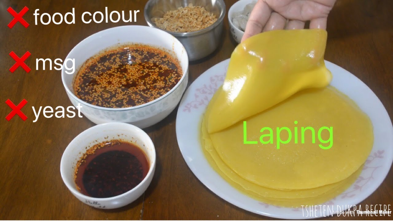 Laping घरमा यसरी बनाउनु होस || Tibetan Street Food Yellow Laphing ...