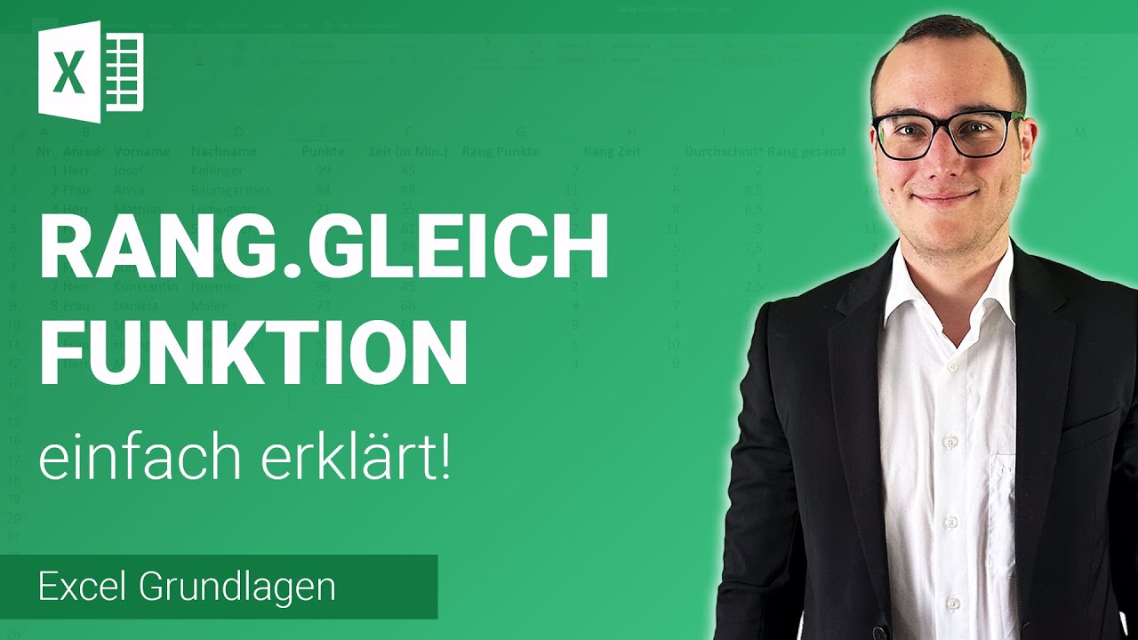 RANG.GLEICH-Funktion einfach erklärt | Lerne Microsoft Excel - YouTube