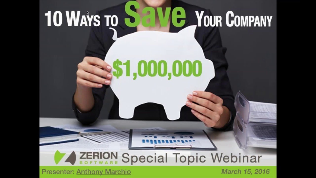 10 Ways to Save your Company 1,000,000 - YouTube