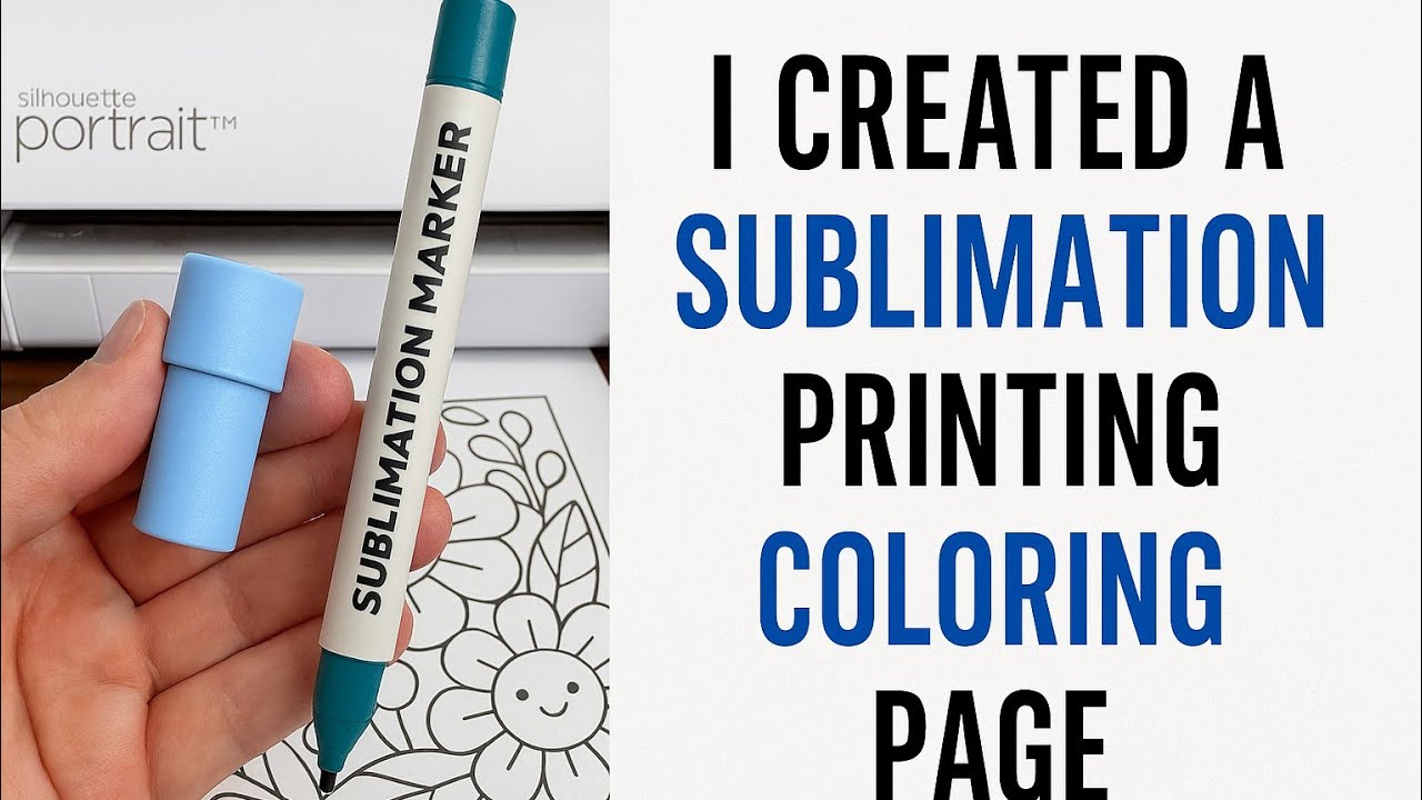 sublimation printing coloring page creation process - YouTube