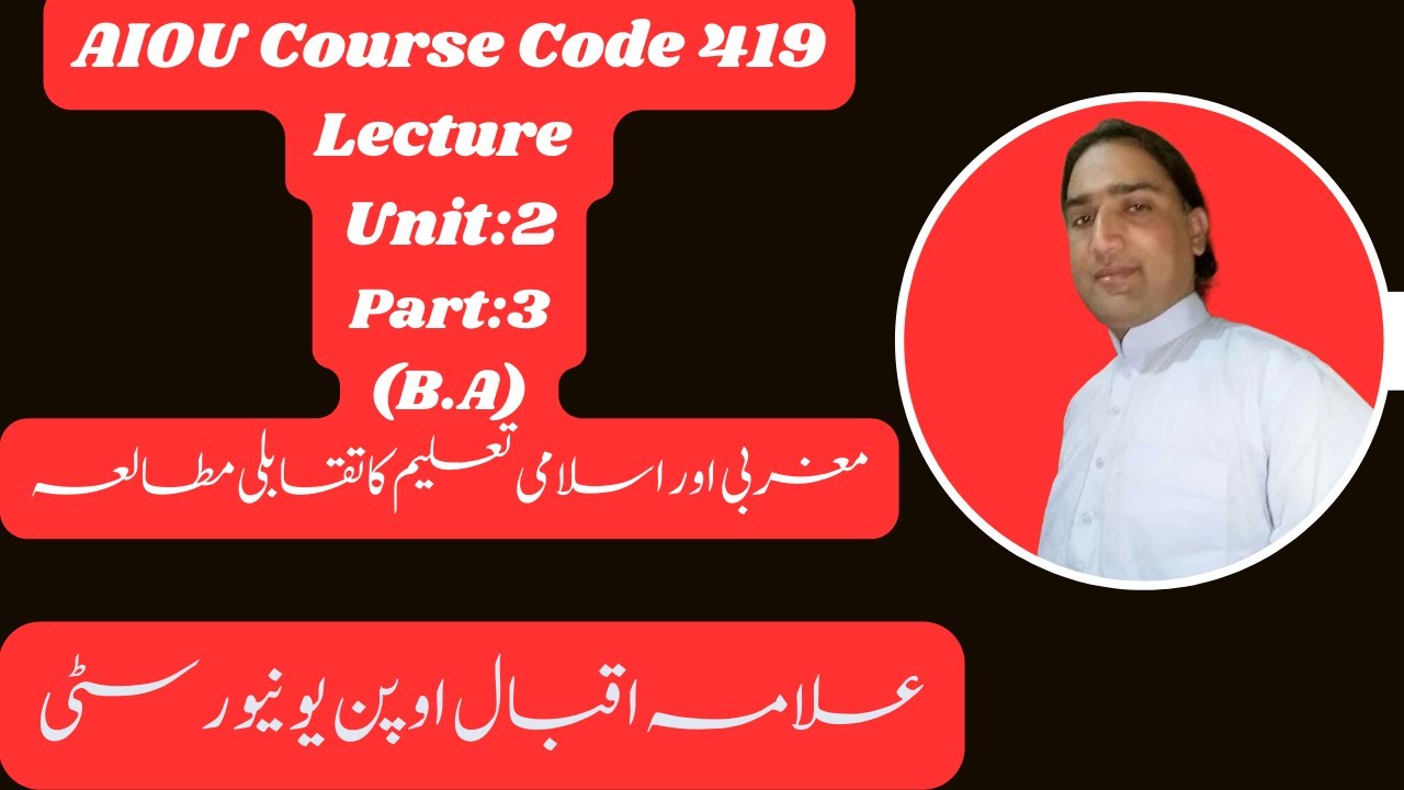 AIOU Course Code: 419- Lecture: Unit: 2/ Part:3 - YouTube