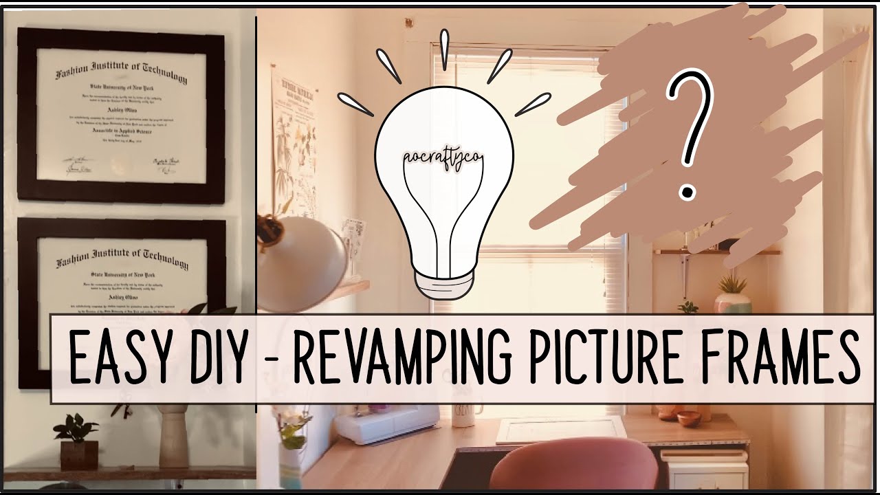 EASY DIY- Revamping Picture Frames w/ Contact Paper | AO Crafty Co ...