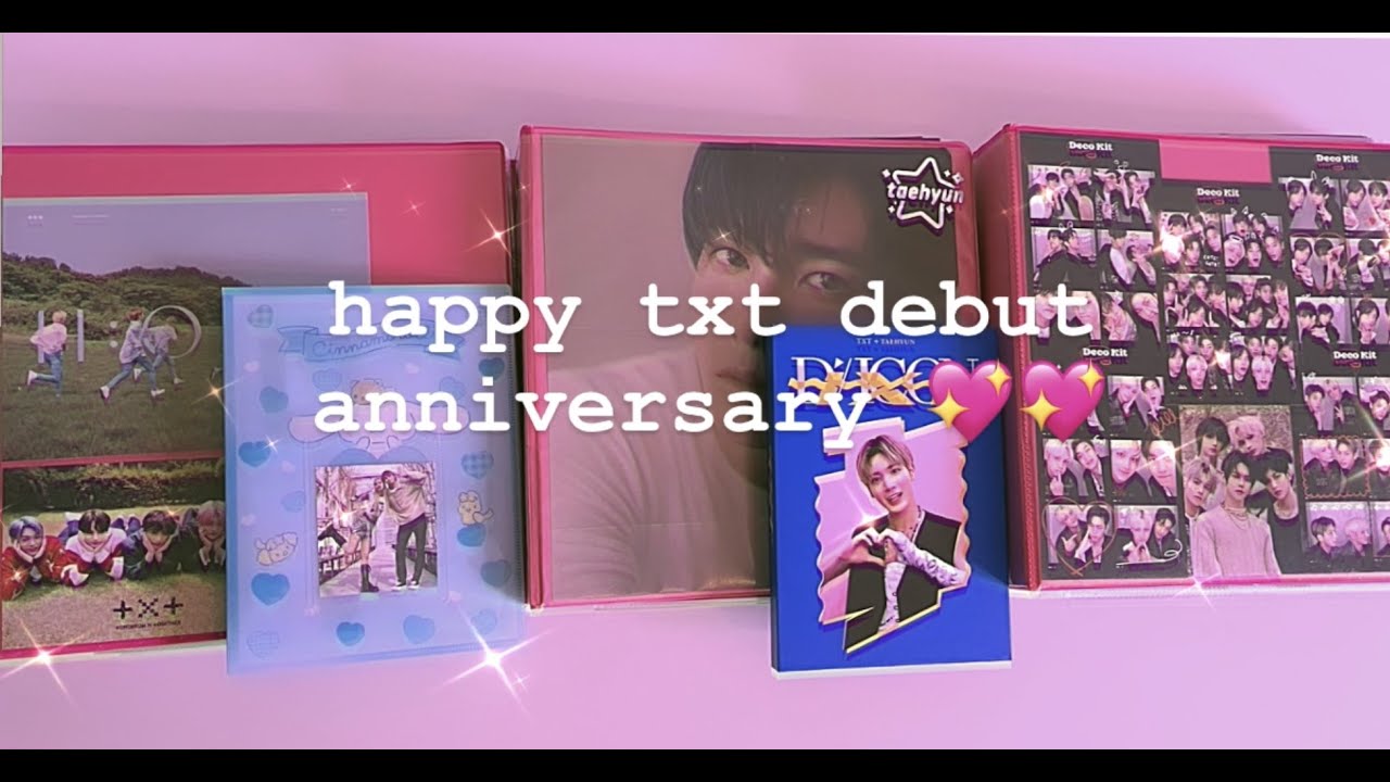 txt photocards binder tour | celebrate txt's debut with me 🧚 - YouTube