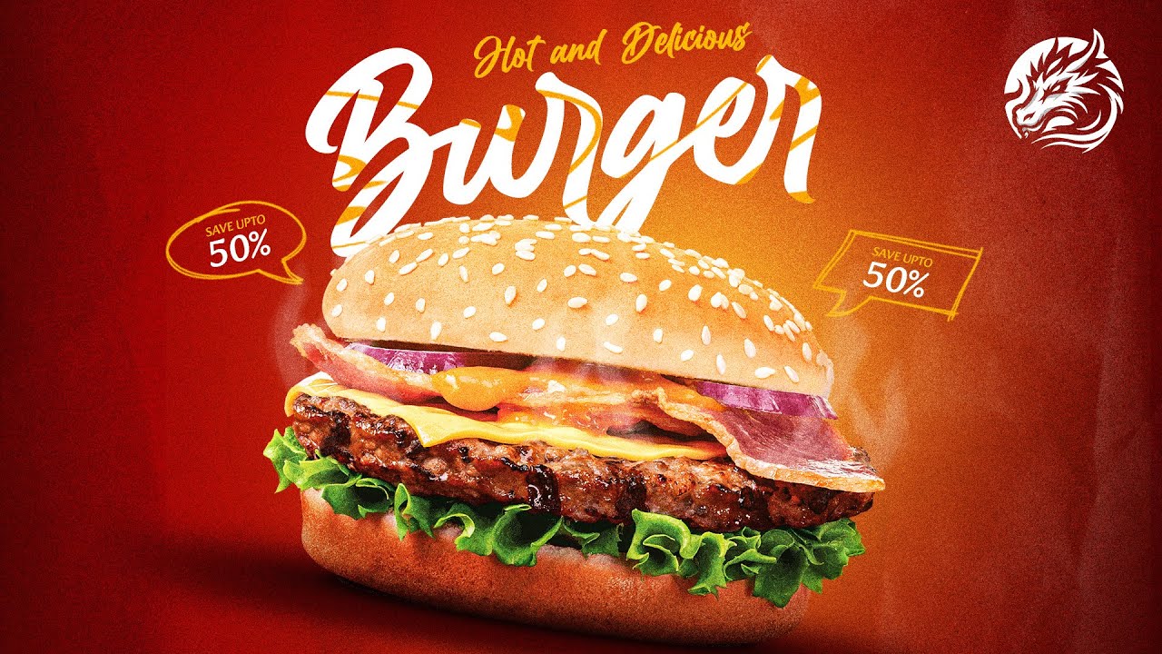 Fast Food Ad | Photoshop Tutorial | Faixan Visuals - YouTube