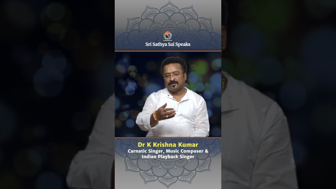 Indian Playback Singer Dr K Krishna Kumar Talking About Sri Sathya Sai & Prasanthi Nilayam - YouTube