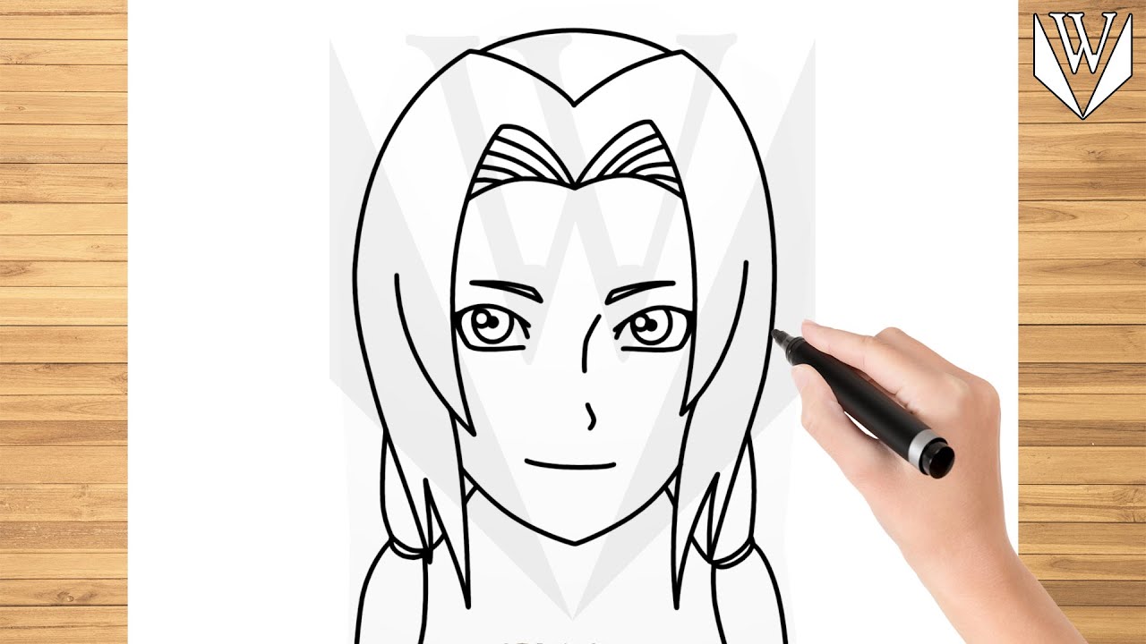 How to draw Tsunade Naruto Step by step Tutorial | Free Download ...