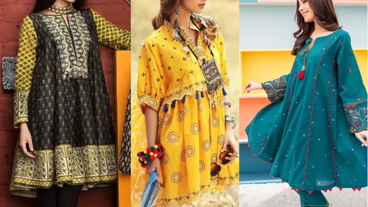 Latest short frock design | Stylish and trendy frocks design ideas ...