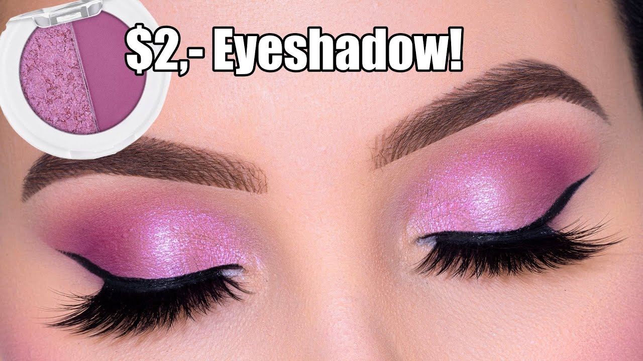 $2 Pink Eyeshadow Look: Affordable & Easy Glam Makeup Tutorial - YouTube