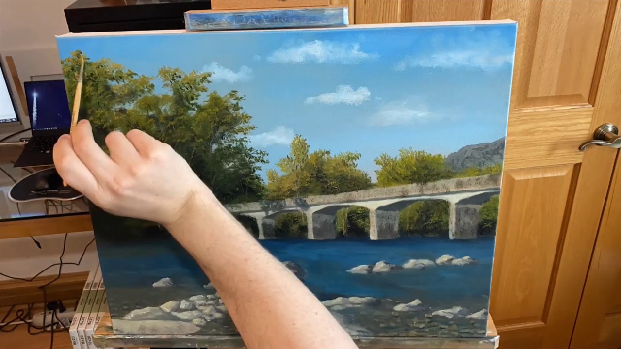Bridge Over the French Broad - Oil on Canvas Time Lapse - YouTube