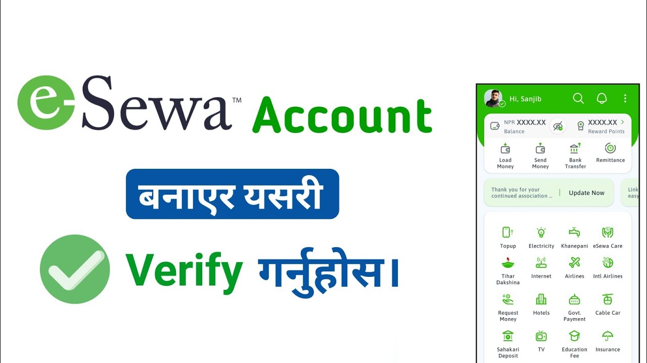 eSewa Account Kasari Banaune ? | How To Create and Verify eSewa Account | eSewa Nepal - YouTube