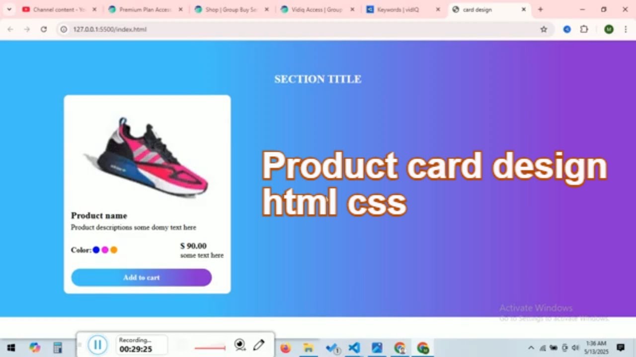 CREATE Your Own Product Card with HTML and CSS! - YouTube