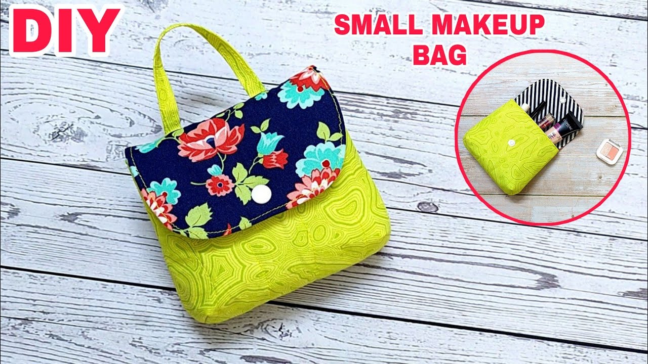 How to make small bag | DIY sewing None zippered pouch | Tutorial ...