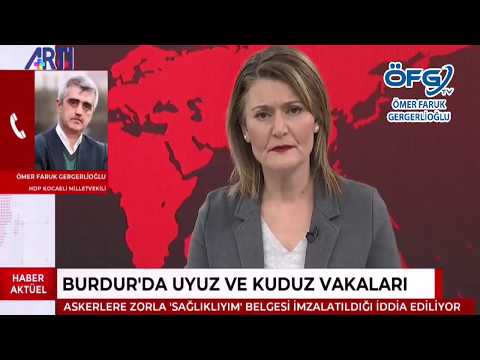 Burdur'da kışladaki uyuz ve kuduz vakalarını ARTI TV'ye anlattım