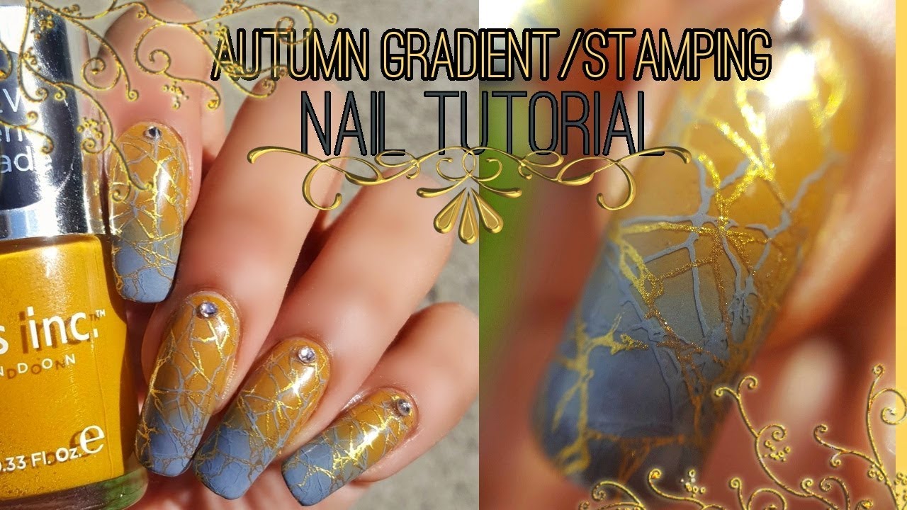 Autumn Gradient/Stamping Tutorial - YouTube