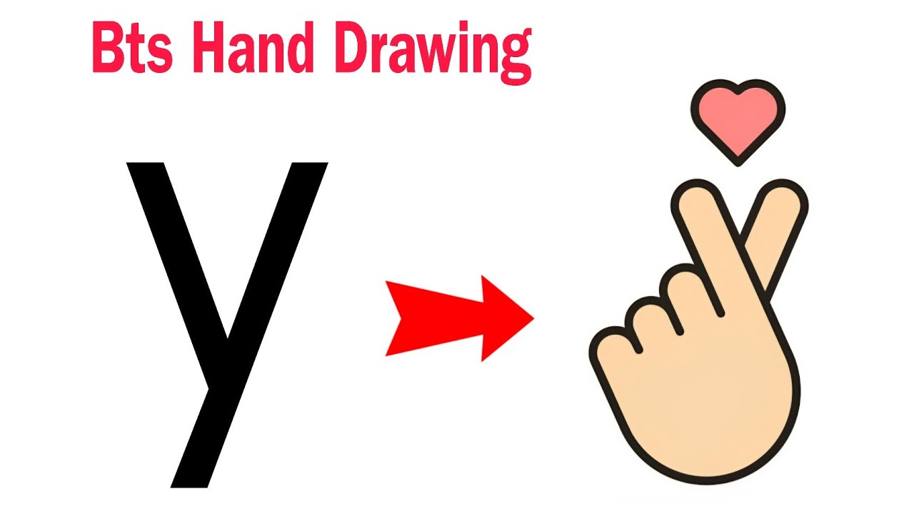 Korean Tumblr Heart Drawing | BTS Army Drawing | BTS Drawing Easy | BTS ...