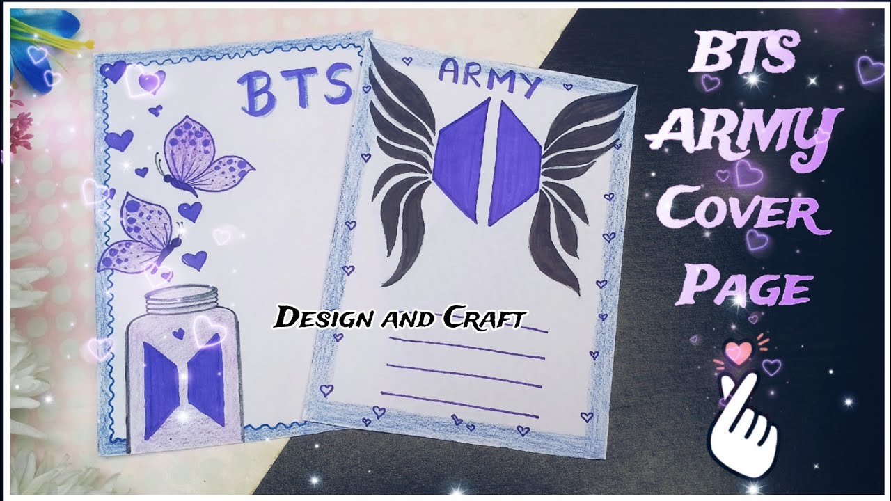 BTS Cover Page Design | BTS ARMY Border Design | Assignment and Project ...