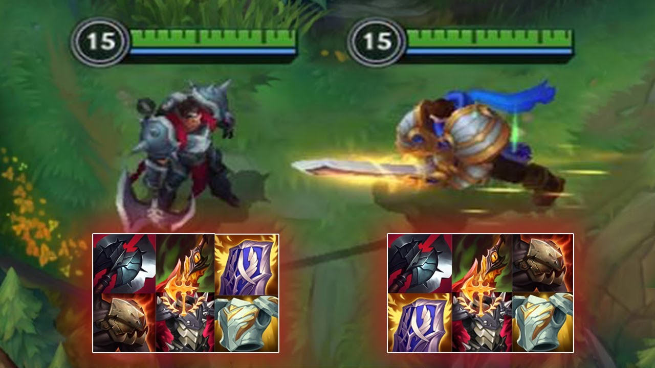 Ad Tank Darius Vs Ad Tank Garen Wild Rift 1v1 Full Build Fights