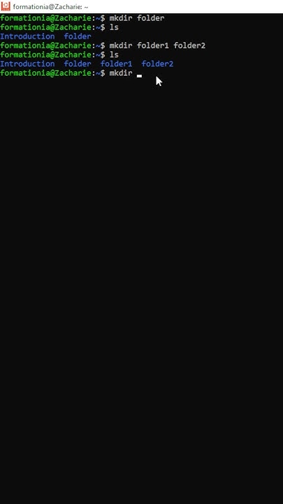 Comment la commande mkdir fonctionne. #linuxcommandline #linux # ...