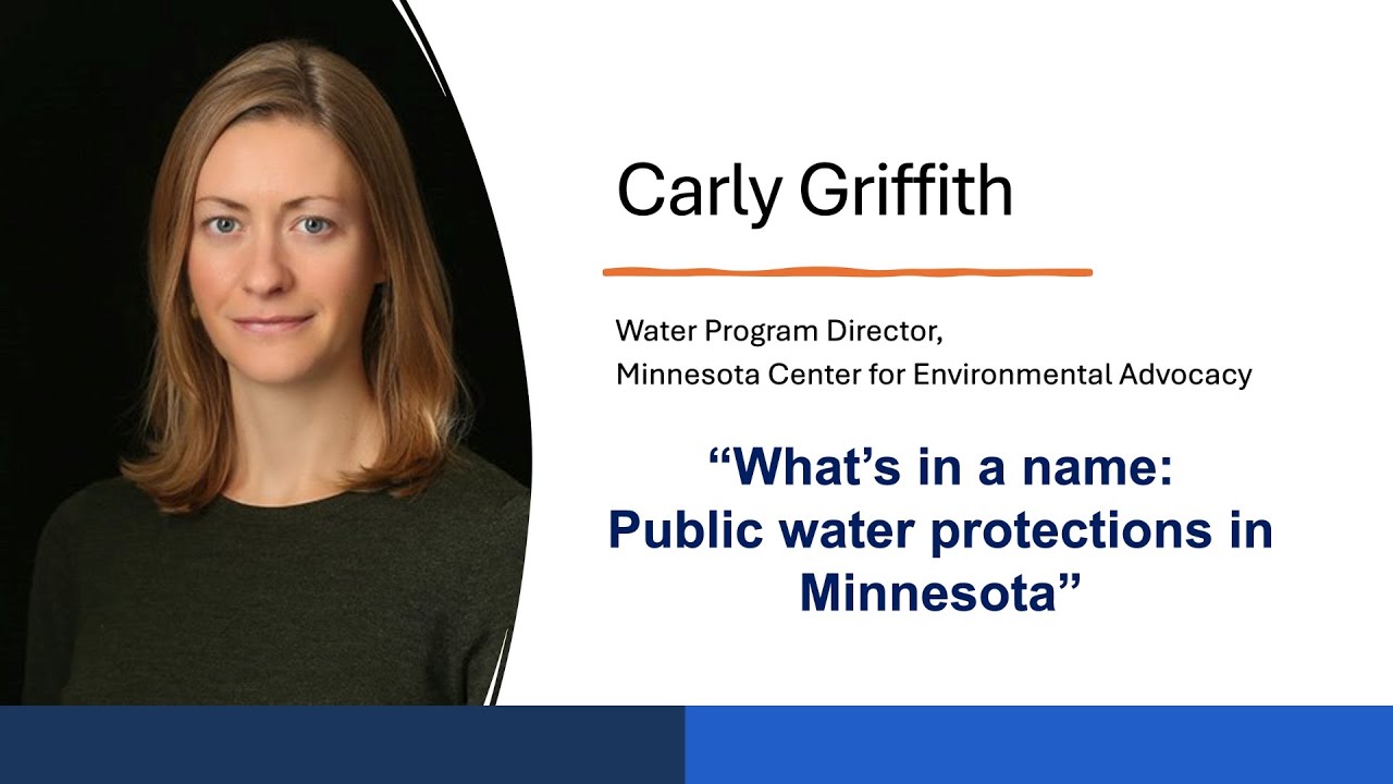 What's in a name: Public water protections in Minnesota | Carly ...