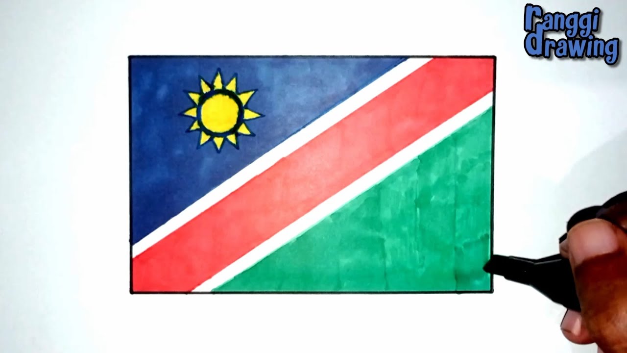 How to Draw The Flag of Namibia - YouTube