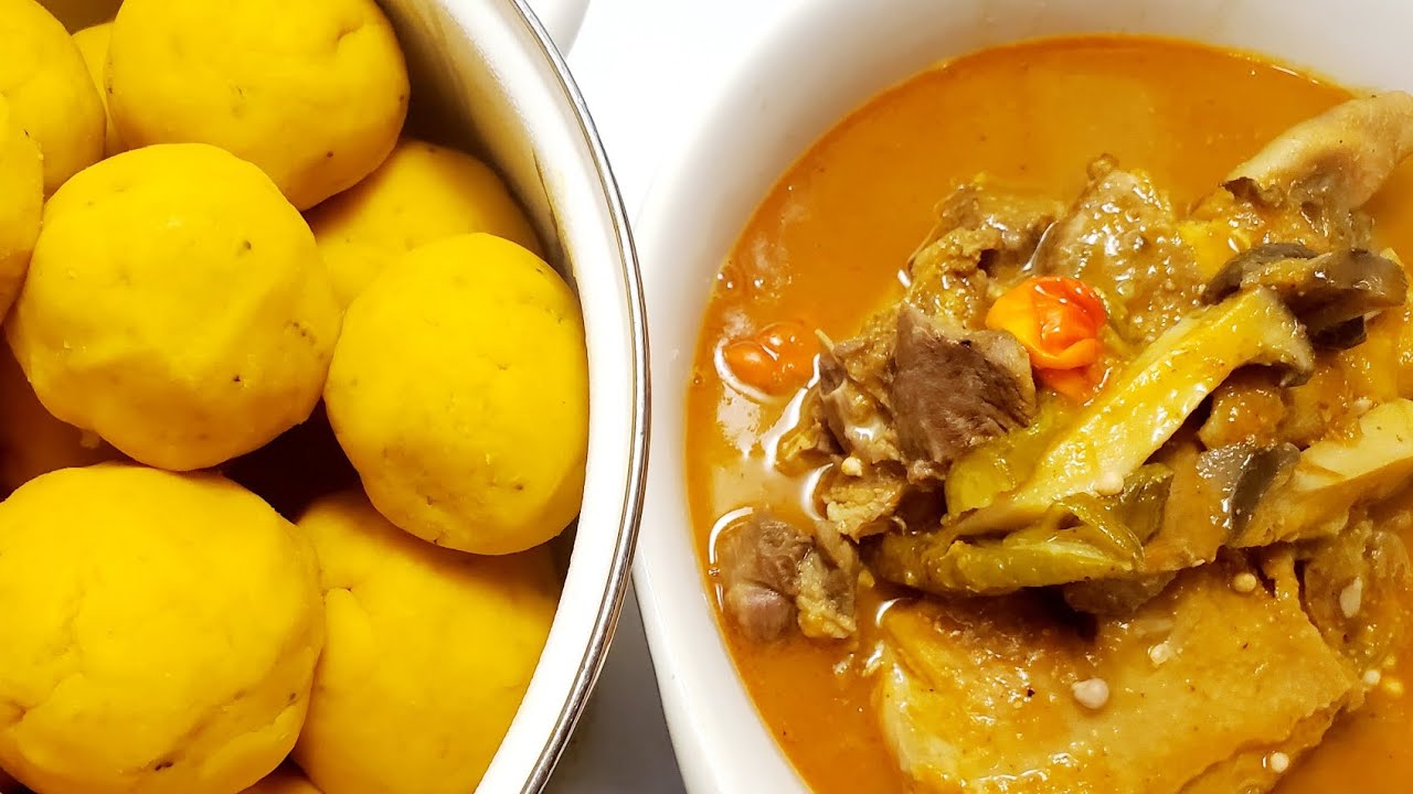 CE PLAT TRÈS RÉCONFORTANT EST À ESSAYER À COUP SÛR. Foufou sauce claire ...