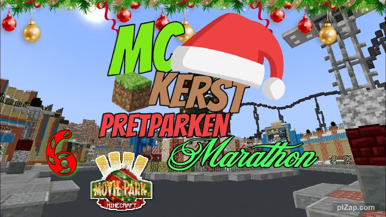 MC Kerst Pretparken Marathon #6 - Movie Park Minecraft - YouTube