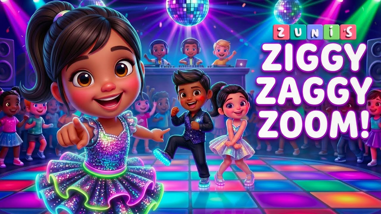 Ziggy Zaggy Zoom Dance Song for Kids | High Energy Zumba Workout | Zuni ...