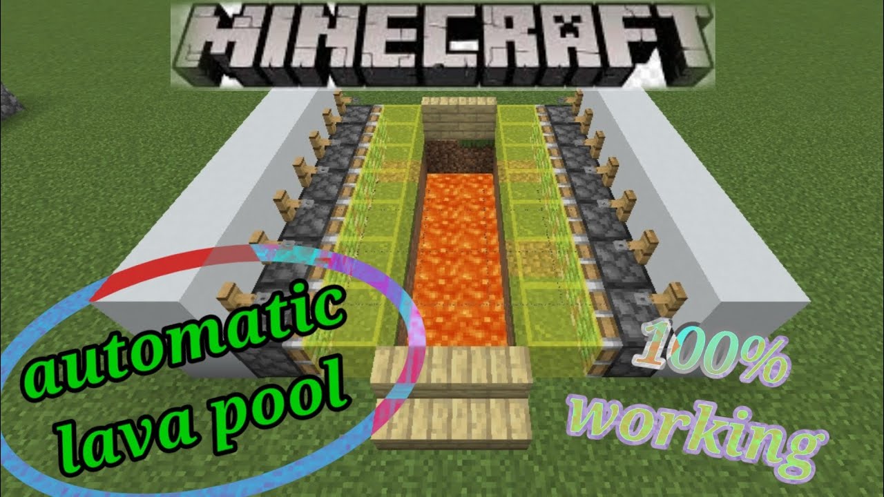 make an automatic lava bridge minecraft pocket edition - YouTube