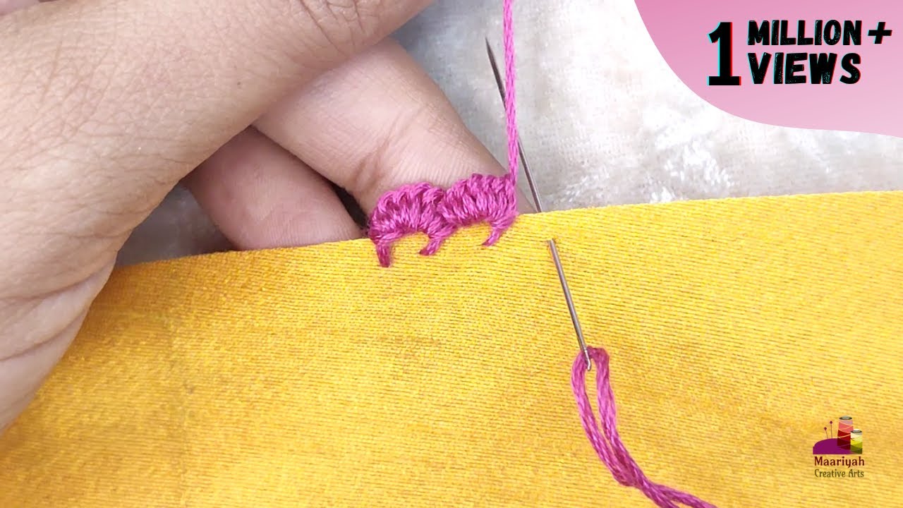 Use Needle and Thread To Make Border Design | Randa Embroidery ...